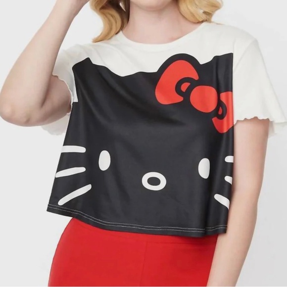 Hello Kitty | Tops | Hello Kitty Nwt Oversized Cropped Top | Poshmark